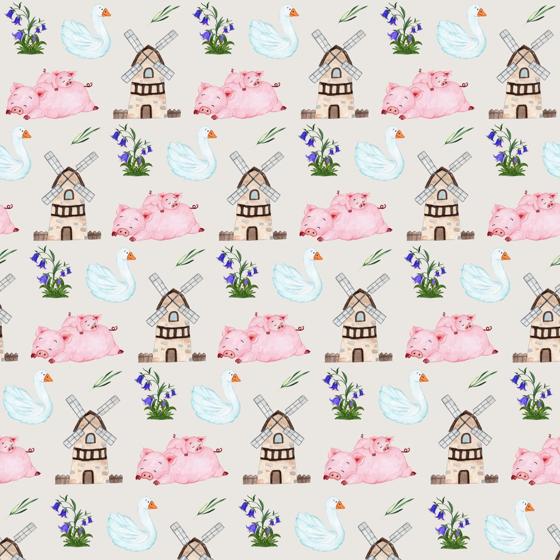 Farm Animals Digital Paper Farm Scrapbooking Paper - Etsy