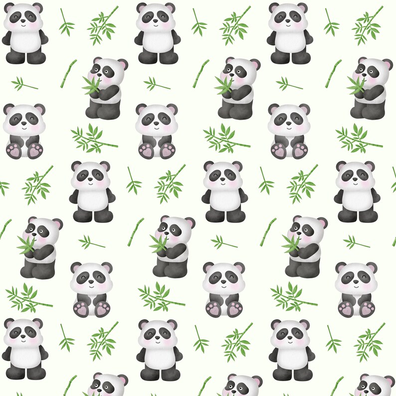 Panda Digital Paper Pandas Scrapbooking Paper Craft Paper - Etsy