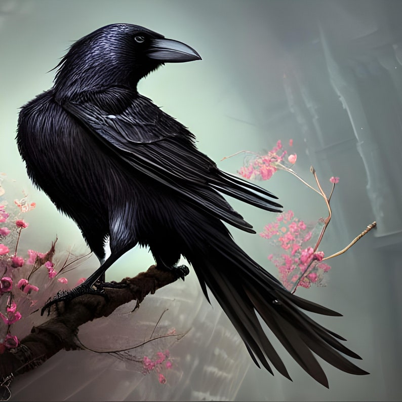 Ravens and Crows Digital Paper Digital Print Wall Art - Etsy