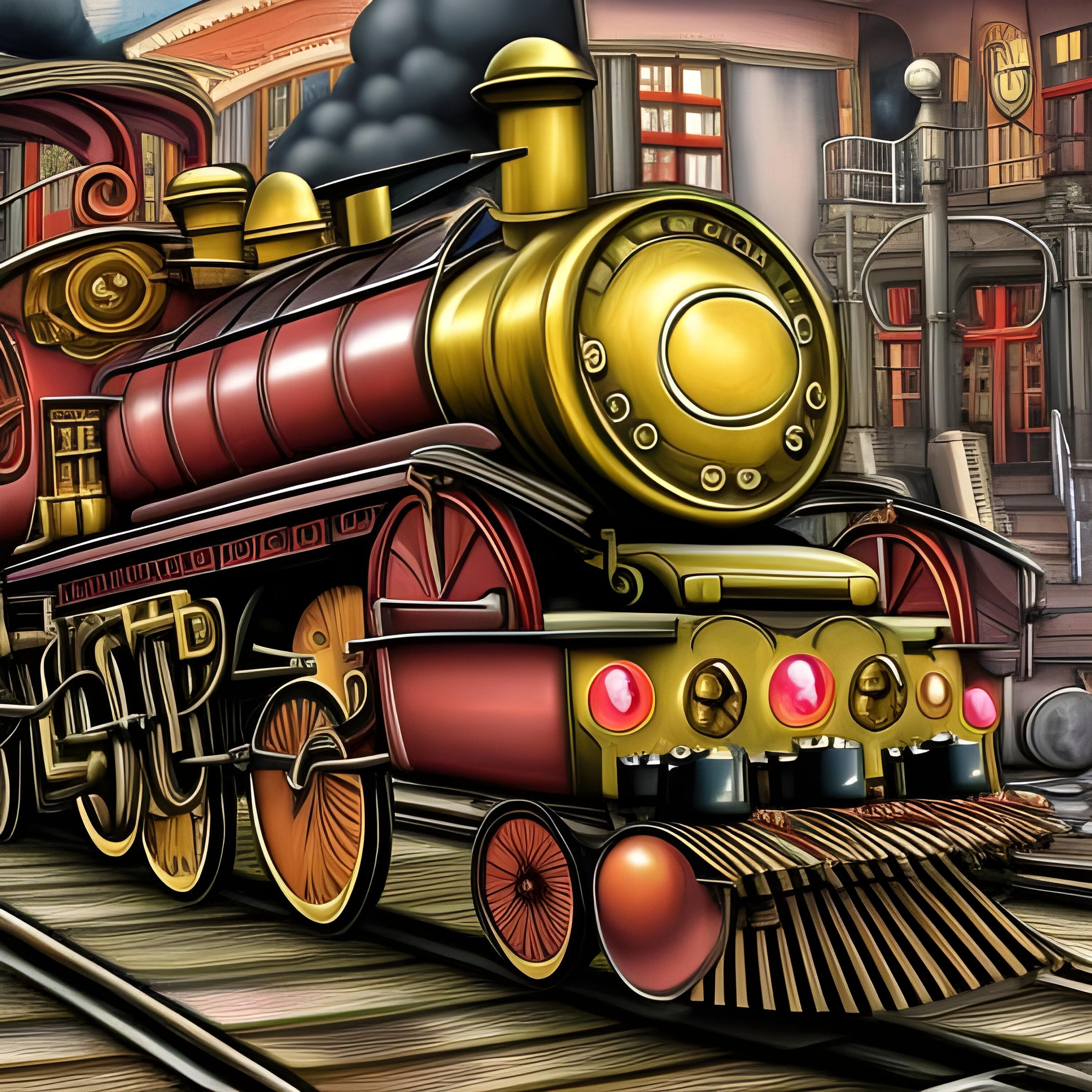 Trains Digital Paper Scrapbooking Paper, Junk Journal, Background, Wall ...