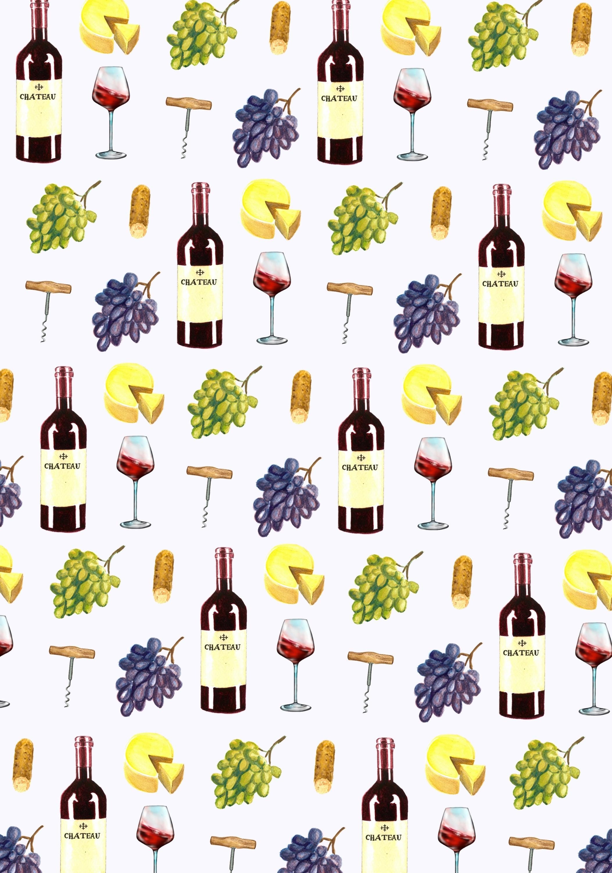 Wine Lovers Digital Paper A4 Size - Etsy