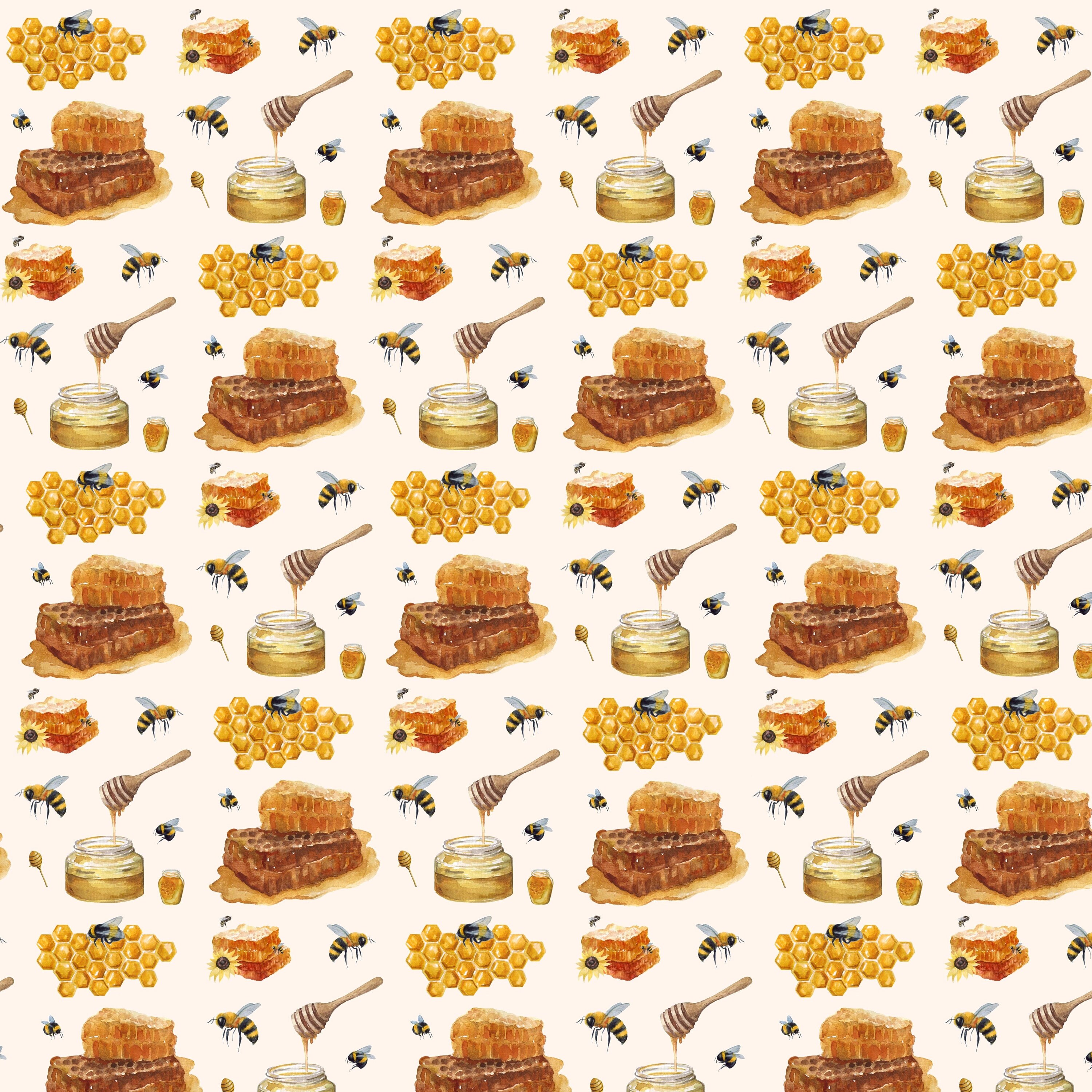 Bumble Bee Digital Paper Bees Scrapbook Paper Pattern - Etsy