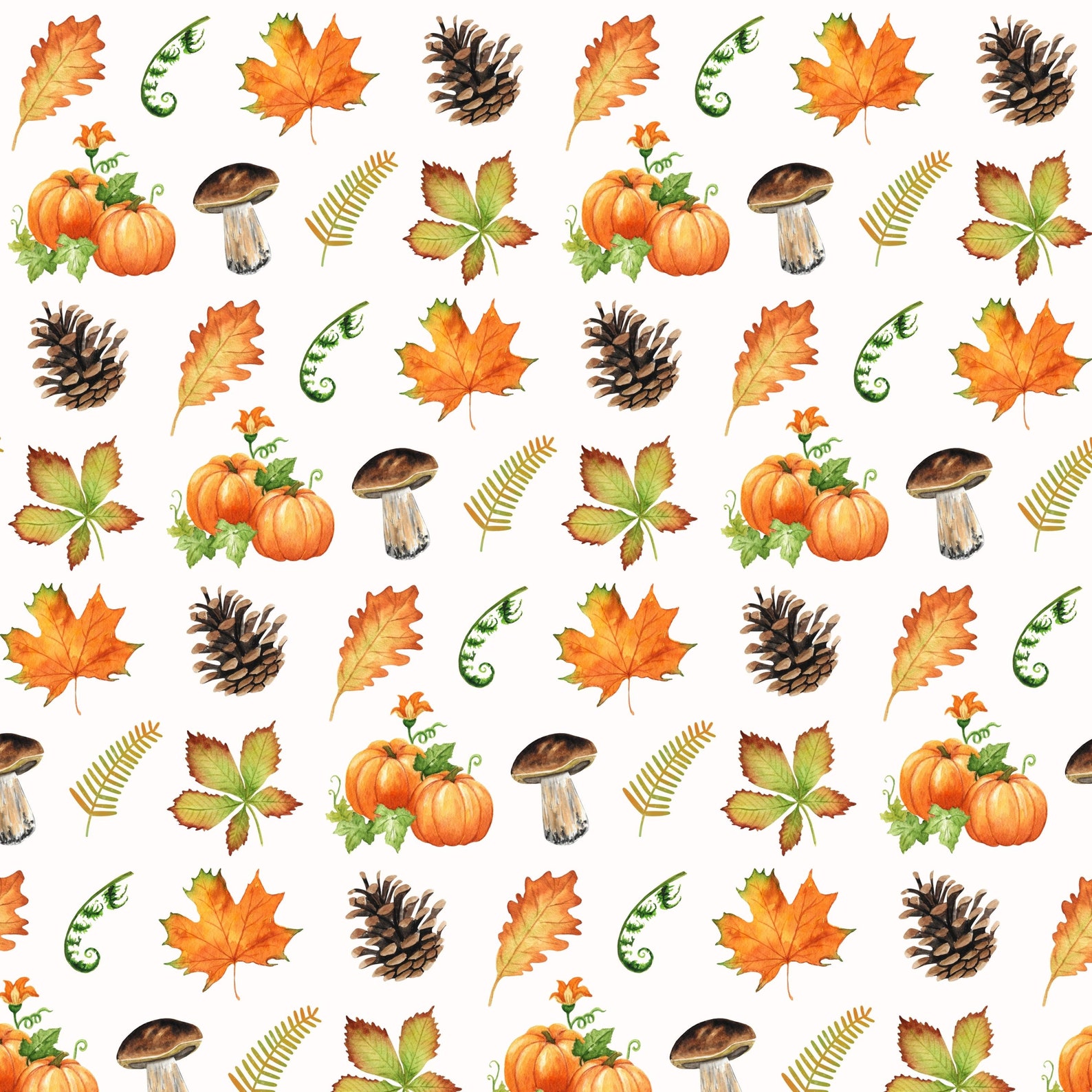 Autumn Digital Paper Fall Scrapbook Paper Digital Download - Etsy