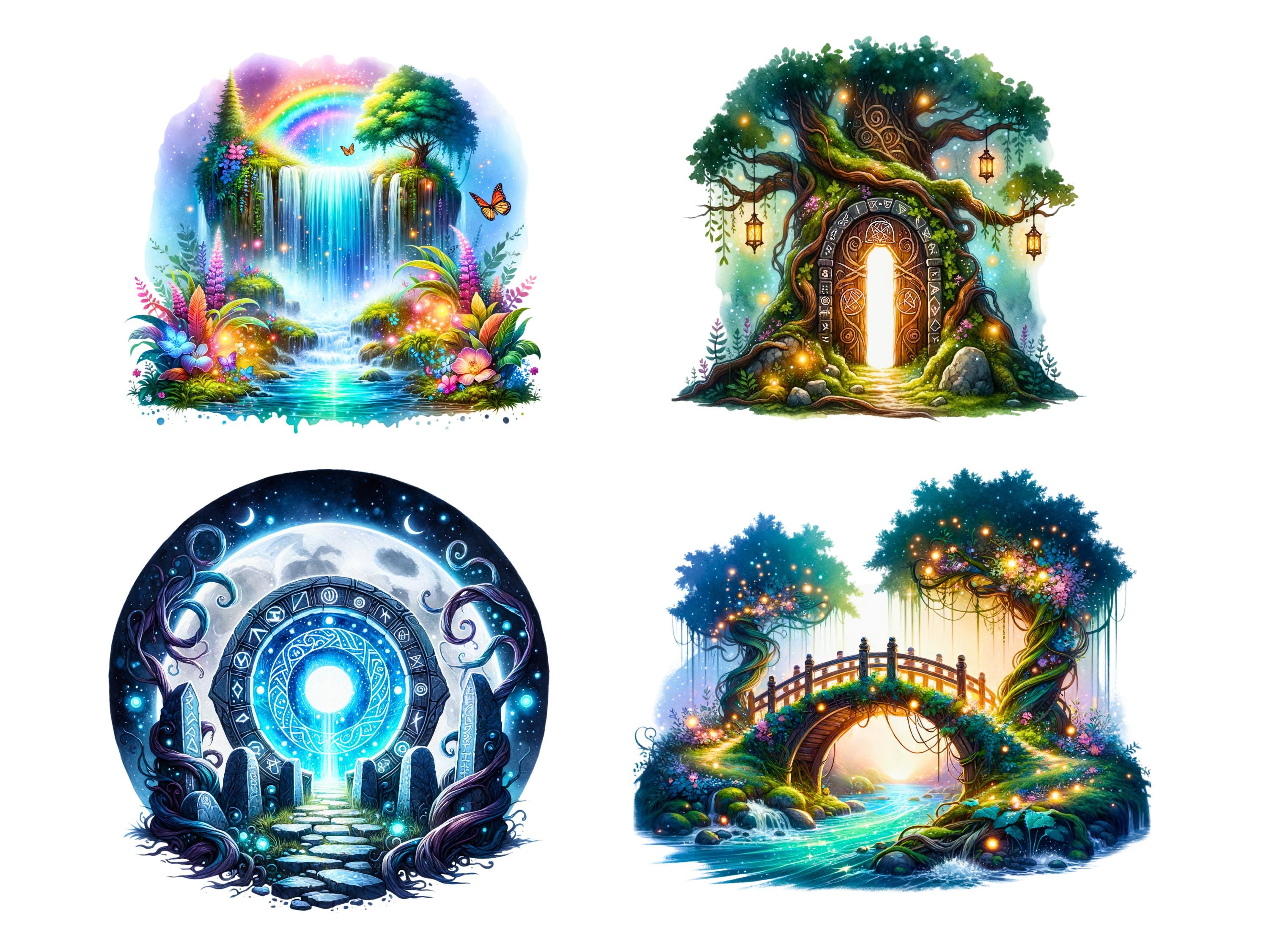 Enchanted Forest Clipart - Magic Forest PNG - Mystical - Transparent ...
