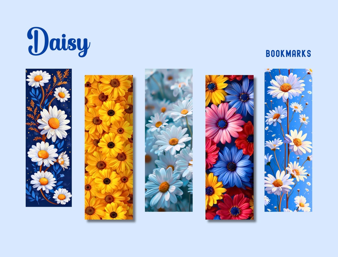 Daisy Bookmarks - Daisy Sublimation, Downloadable Bookmarks - Etsy