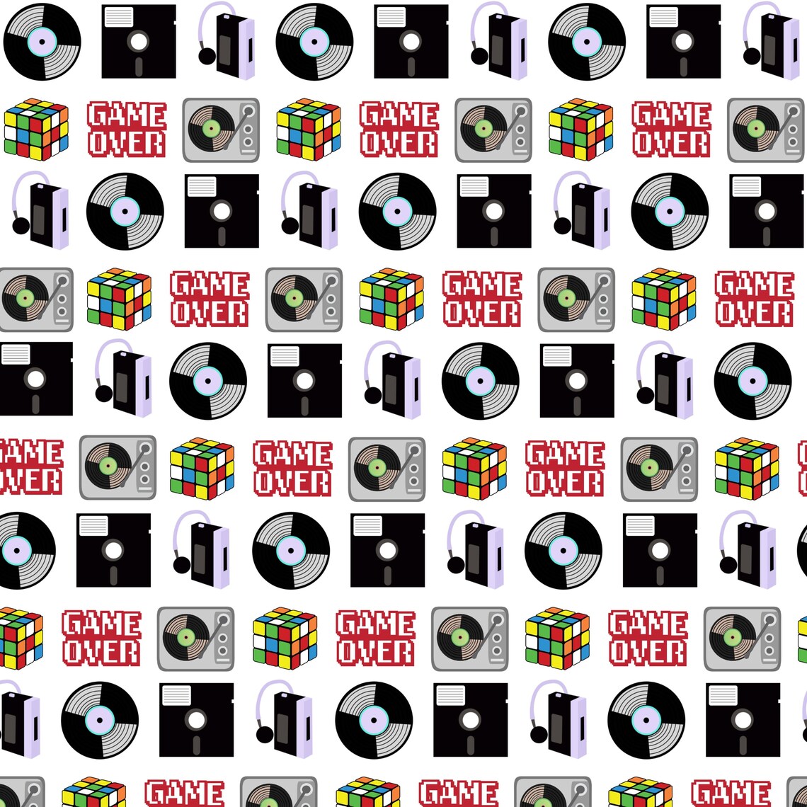 I Love the 80's Digital Paper Craft Paper Scrapbooking - Etsy