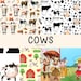 Cows Digital Paper - Cow Scrapbooking Paper, Junk Journals, Pattern ...
