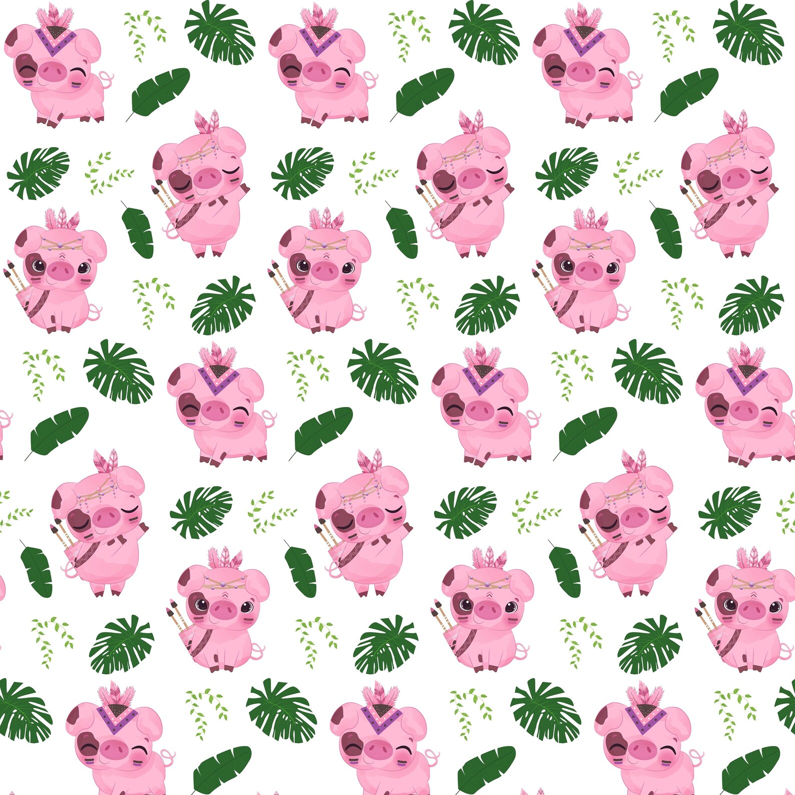 Pigs Digital Paper Pig Scrapbooking Paper, Junk Journals, Pattern ...