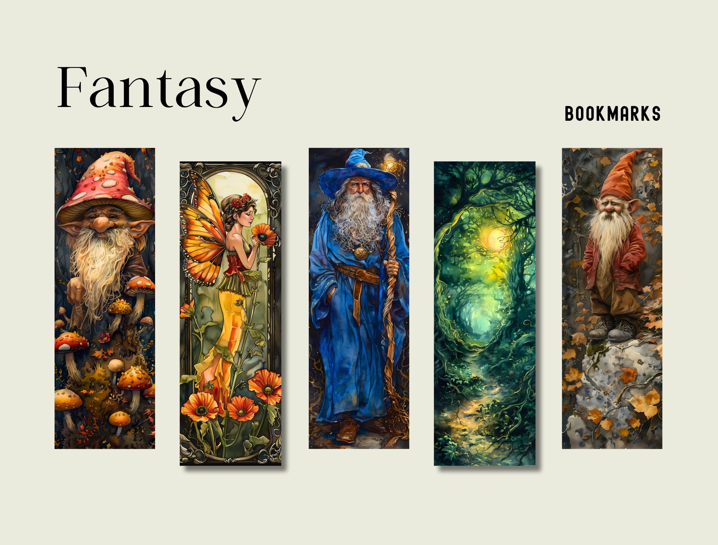 Fantasy Bookmarks Bookmark PNG, Sublimation, Downloadable Bookmark - Etsy