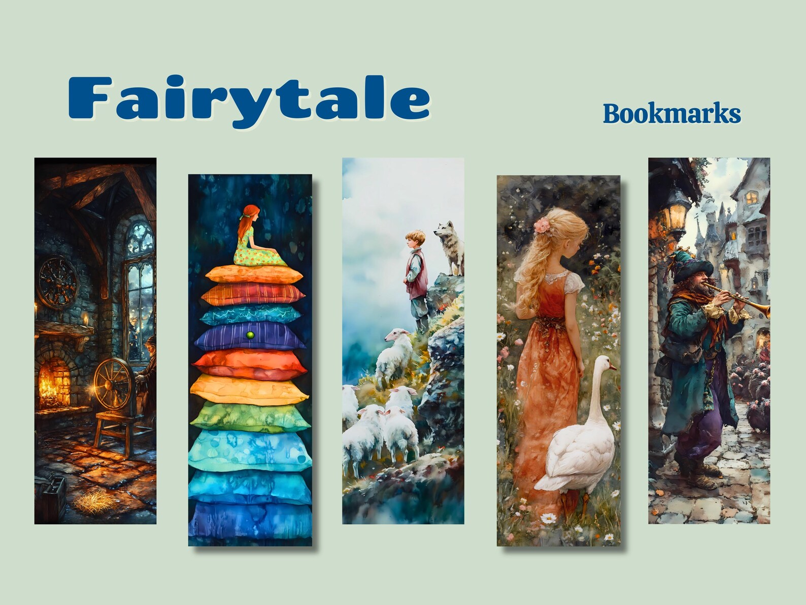Fairytale Bookmarks - Storybook - Downloadable Bookmark Sublimations ...