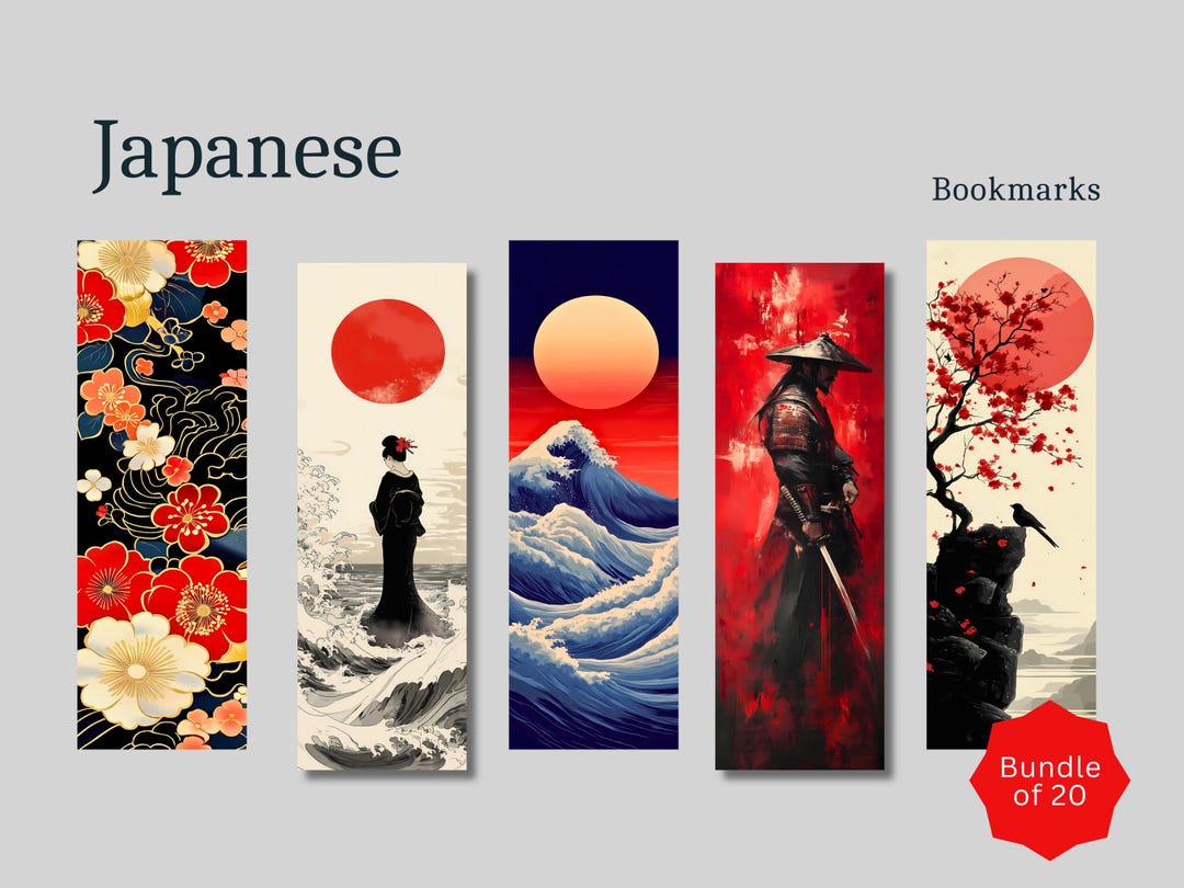 Japanese Bookmarks - Japanese-style - Downloadable Bookmarks - Bookmark ...
