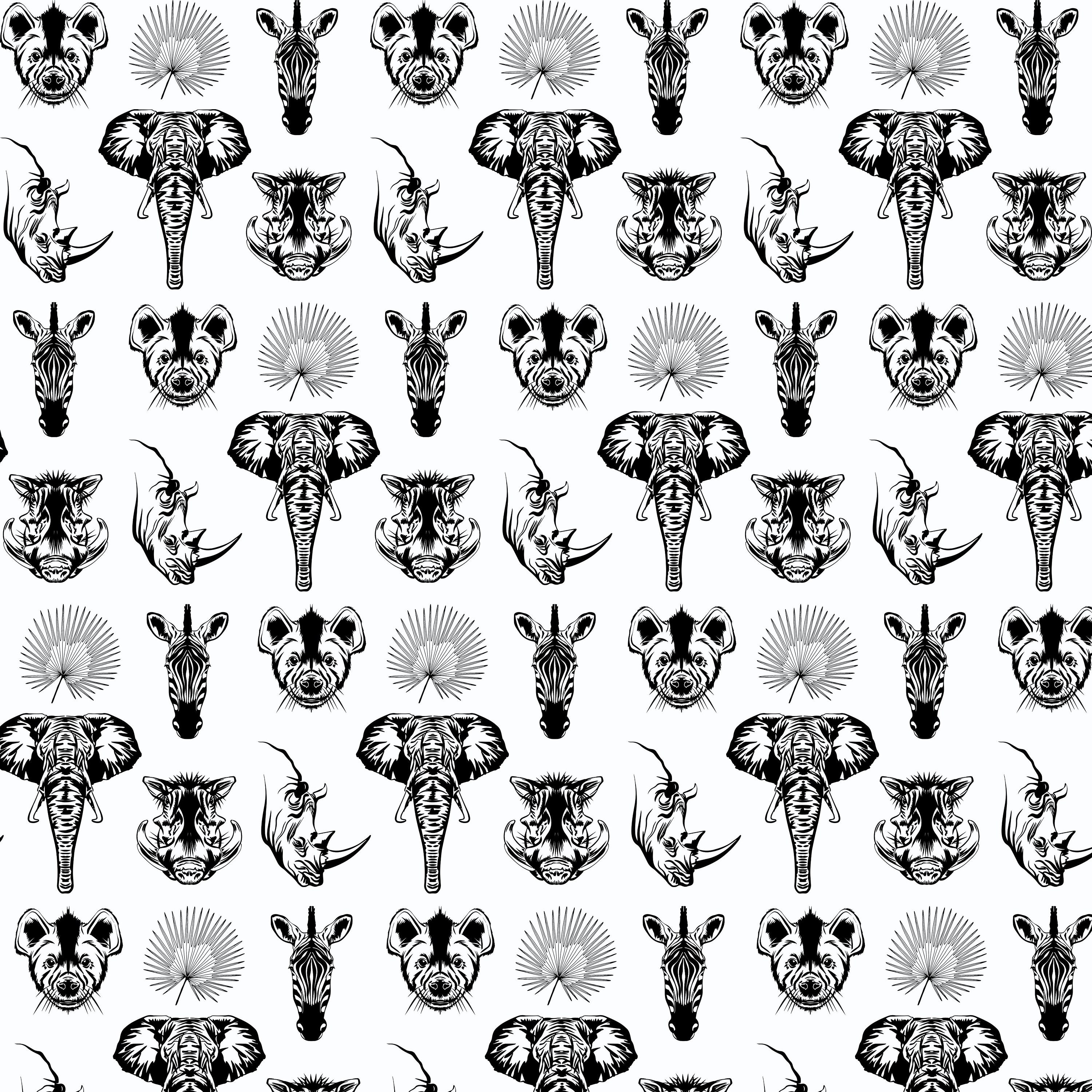 African Safari Digital Paper Safari Animals Scrapbook Paper - Etsy