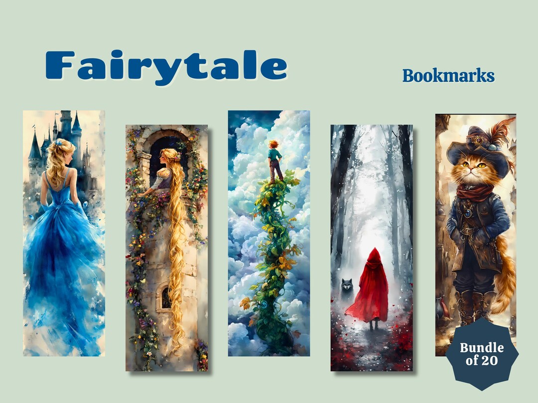Fairytale Bookmarks - Storybook - Downloadable Bookmark Sublimations ...