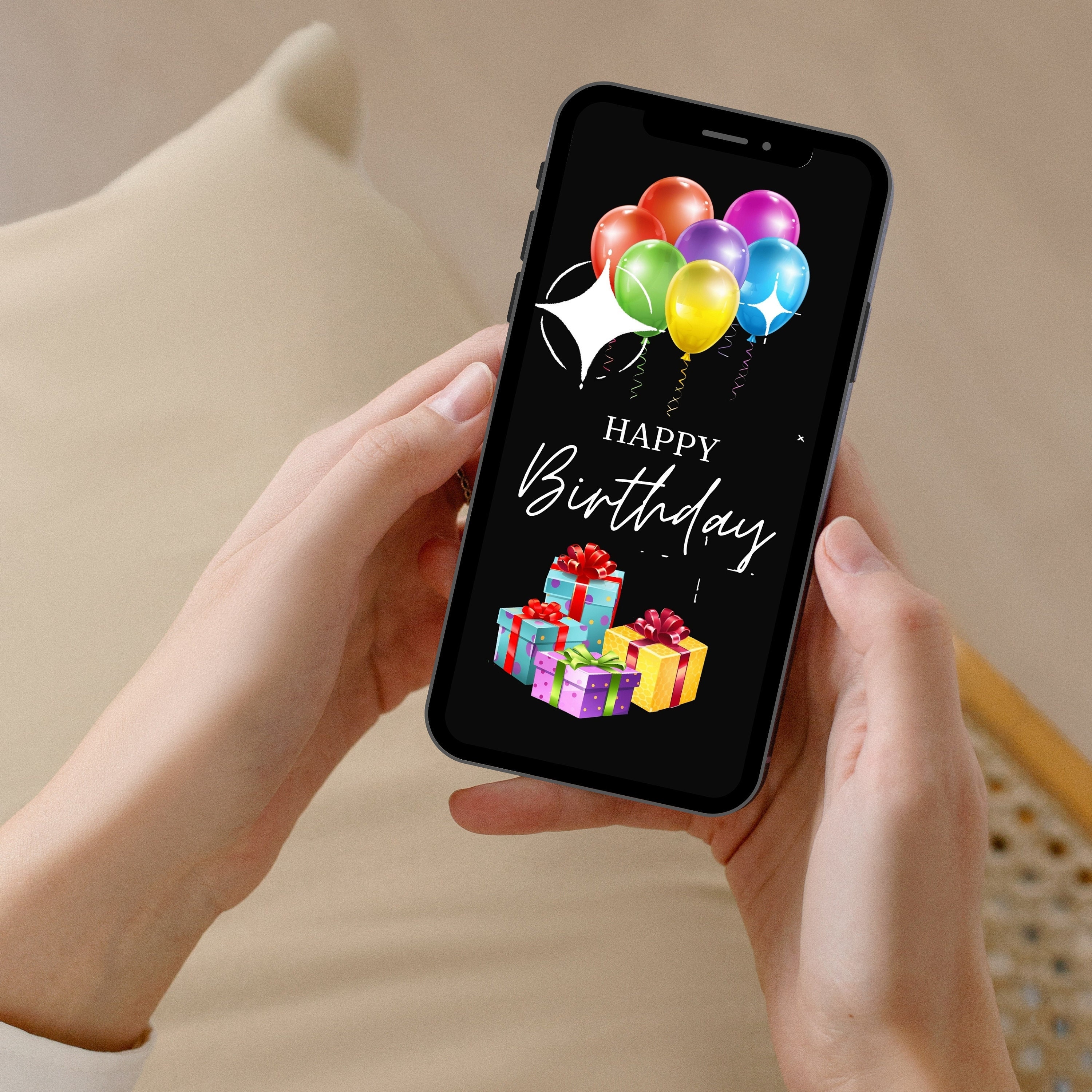 Happy Birthday Digital Card - Birthday Textable Animated Card, E-card ...