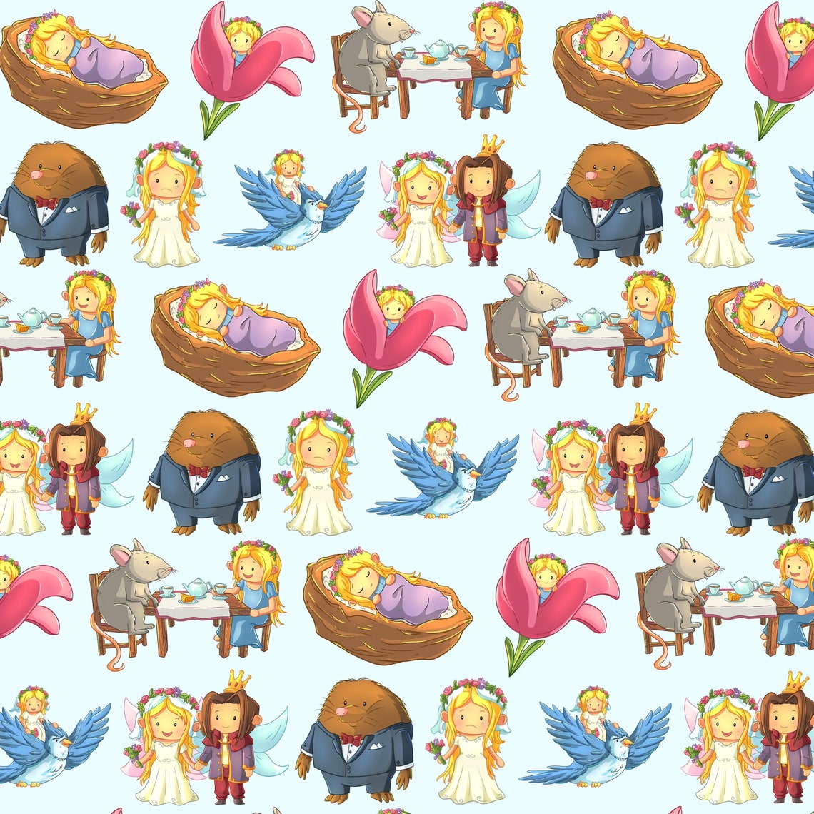 Storybook Digital Paper Fairy Tale Craft Paper - Etsy