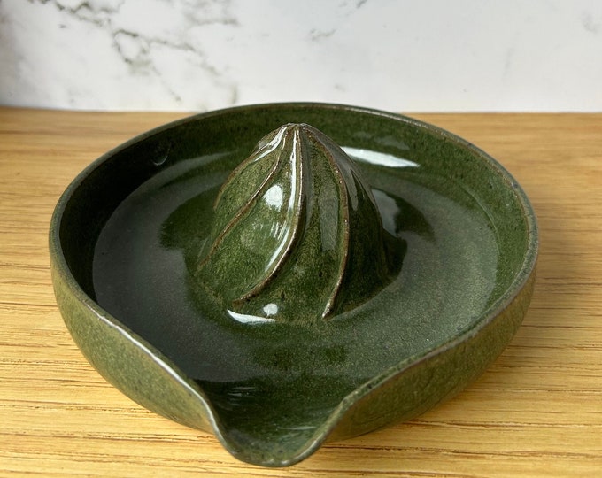 Handmade Ceramic Citrus Juicer | Green Decorative Pottery ...