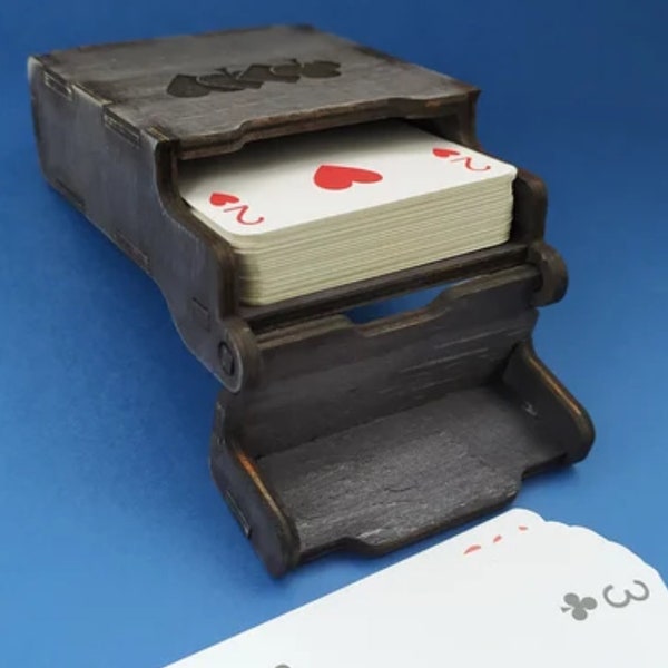 Wooden Box With Playing Cards - Etsy