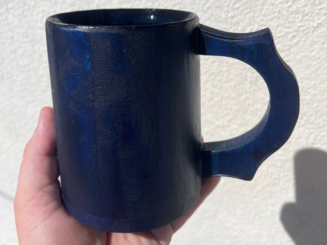 Azure Wooden LARP Mug Tankard Stein Handmade Cup Medieval Renaissance ...