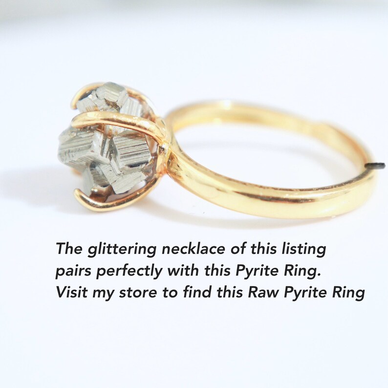 Pyrite Necklace - Handmade 18K Gold Filled Pyrite Pendant Necklace ...