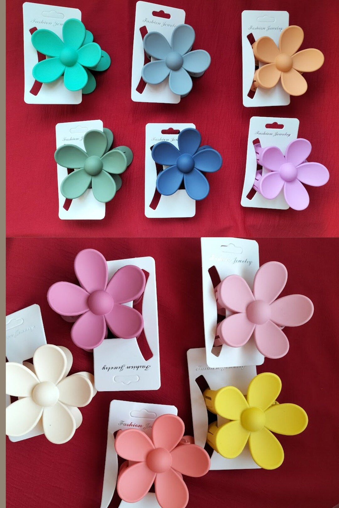 Floral Hair Claw/matt Claw Clips/hair Accessory/daisy Flower Hair Clips ...