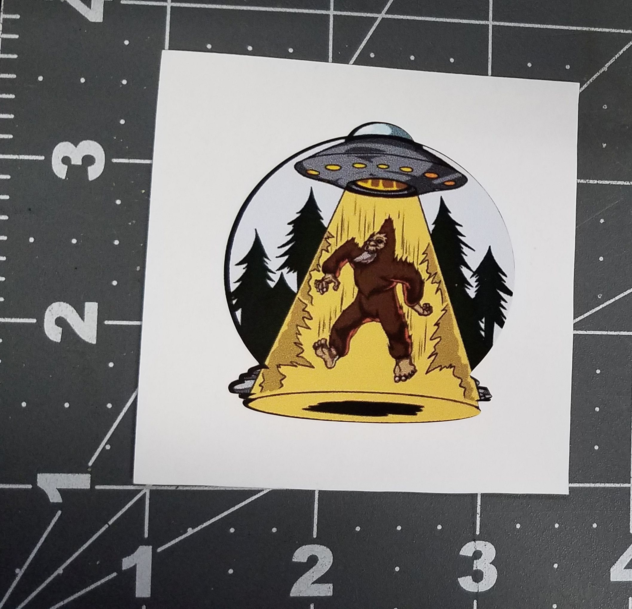 Paper Paper & Party Supplies Bigfoot Forest Service Vinyl Sticker ...