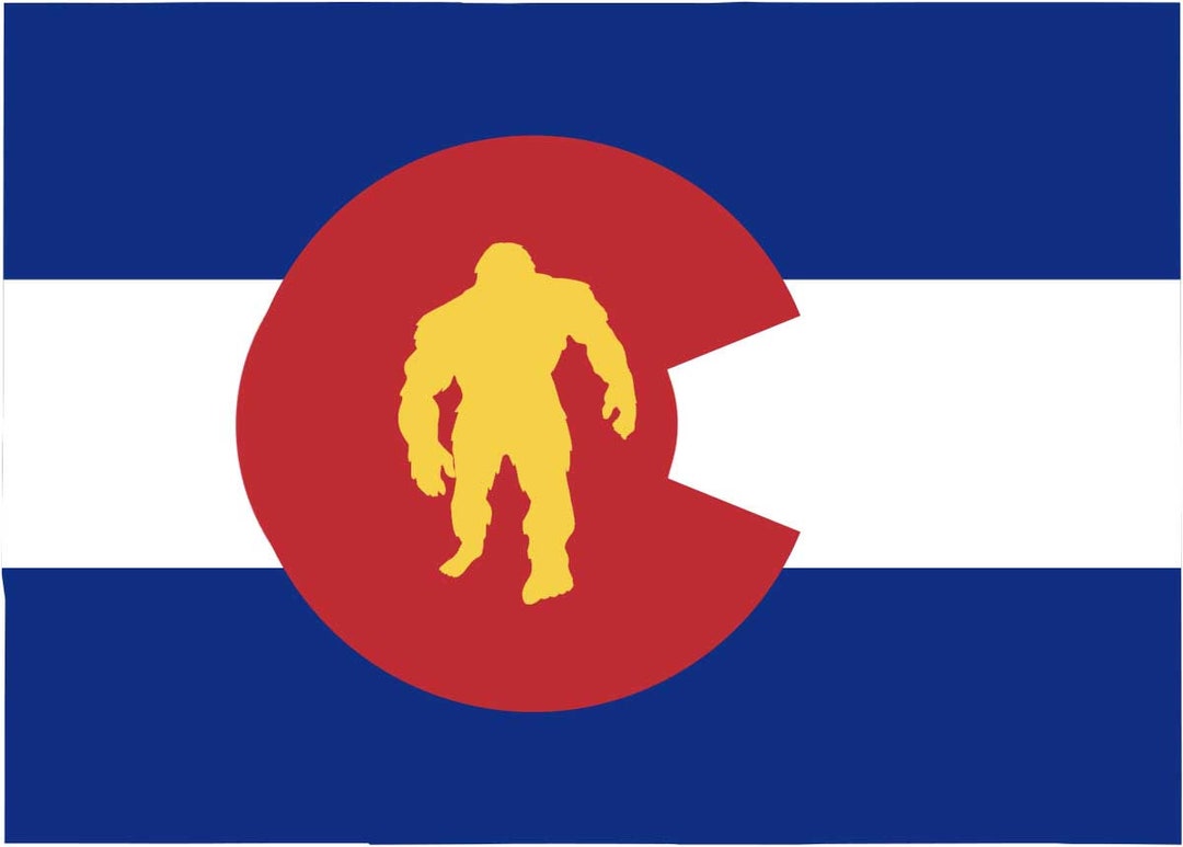 Yeti Colorado Flag Sticker, Bigfoot CO Decal - Etsy