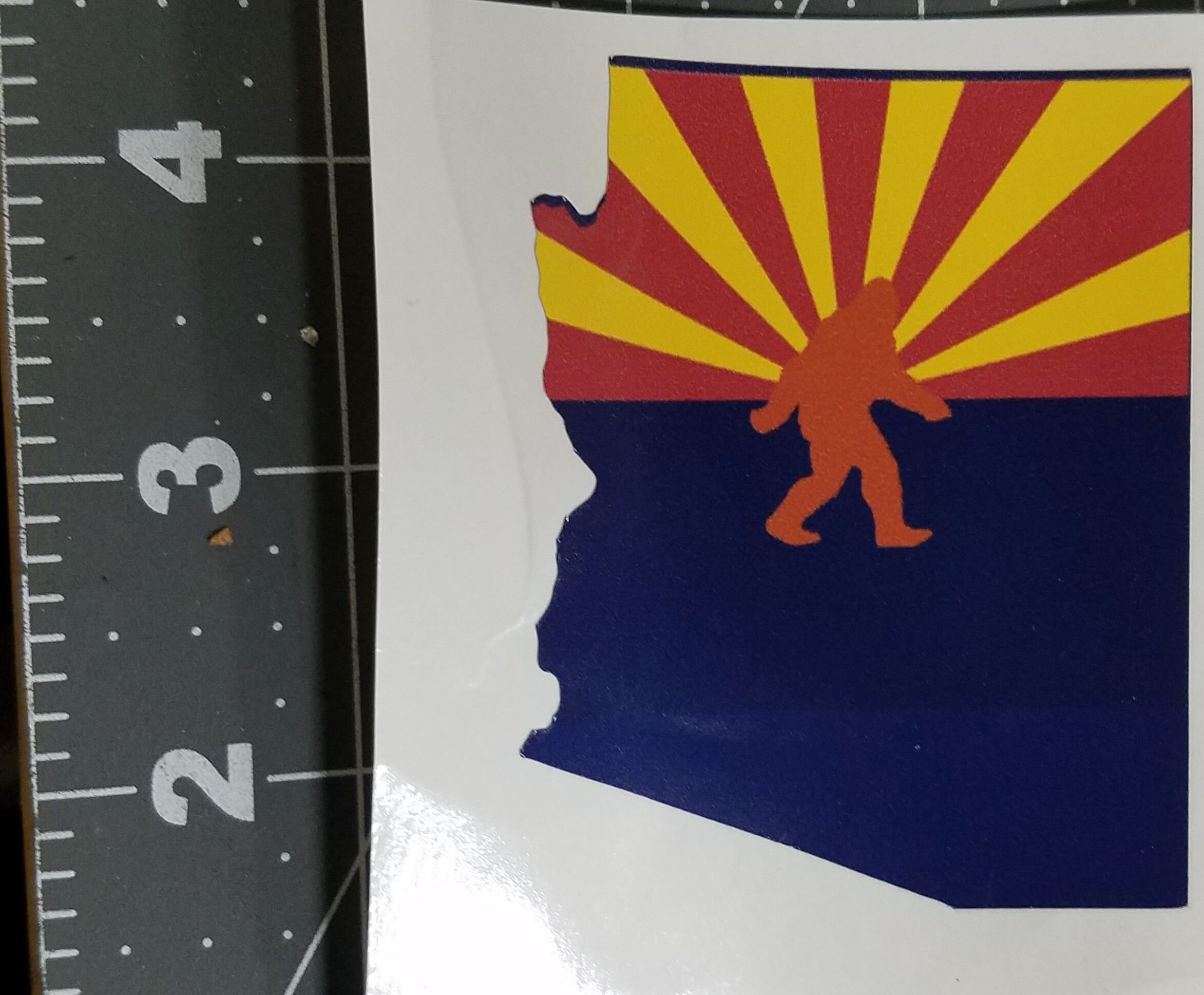 Yeti Arizona Flag Decal-us State Arizona Bigfoot Stickers - Etsy