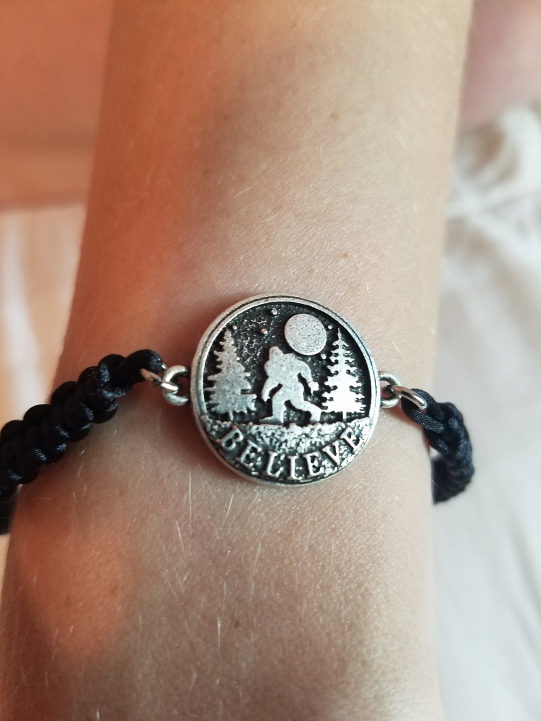 Bigfoot Bracelet, Sasquatch Charm, Adjustable Jewelry Big Foot Gift ...