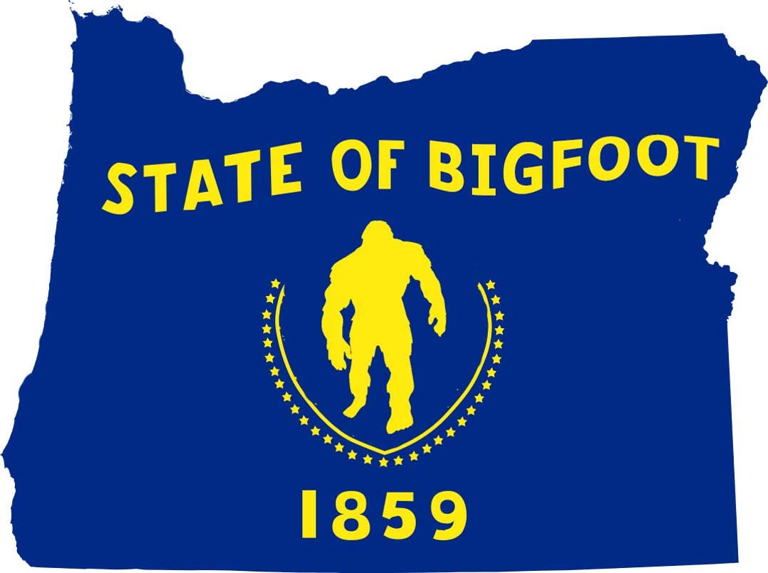 Yeti Oregon Flag Decal-us State Oregon Bigfoot Stickers, Home State OR ...