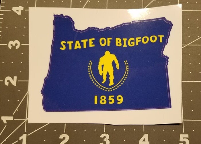 Yeti Oregon Flag Decal-us State Oregon Bigfoot Stickers, Home State OR ...