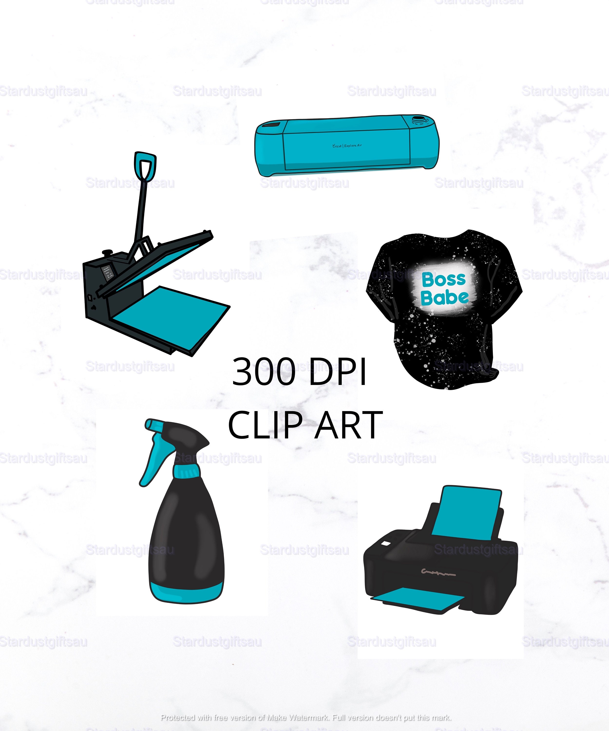 Heat Press Clip Art
