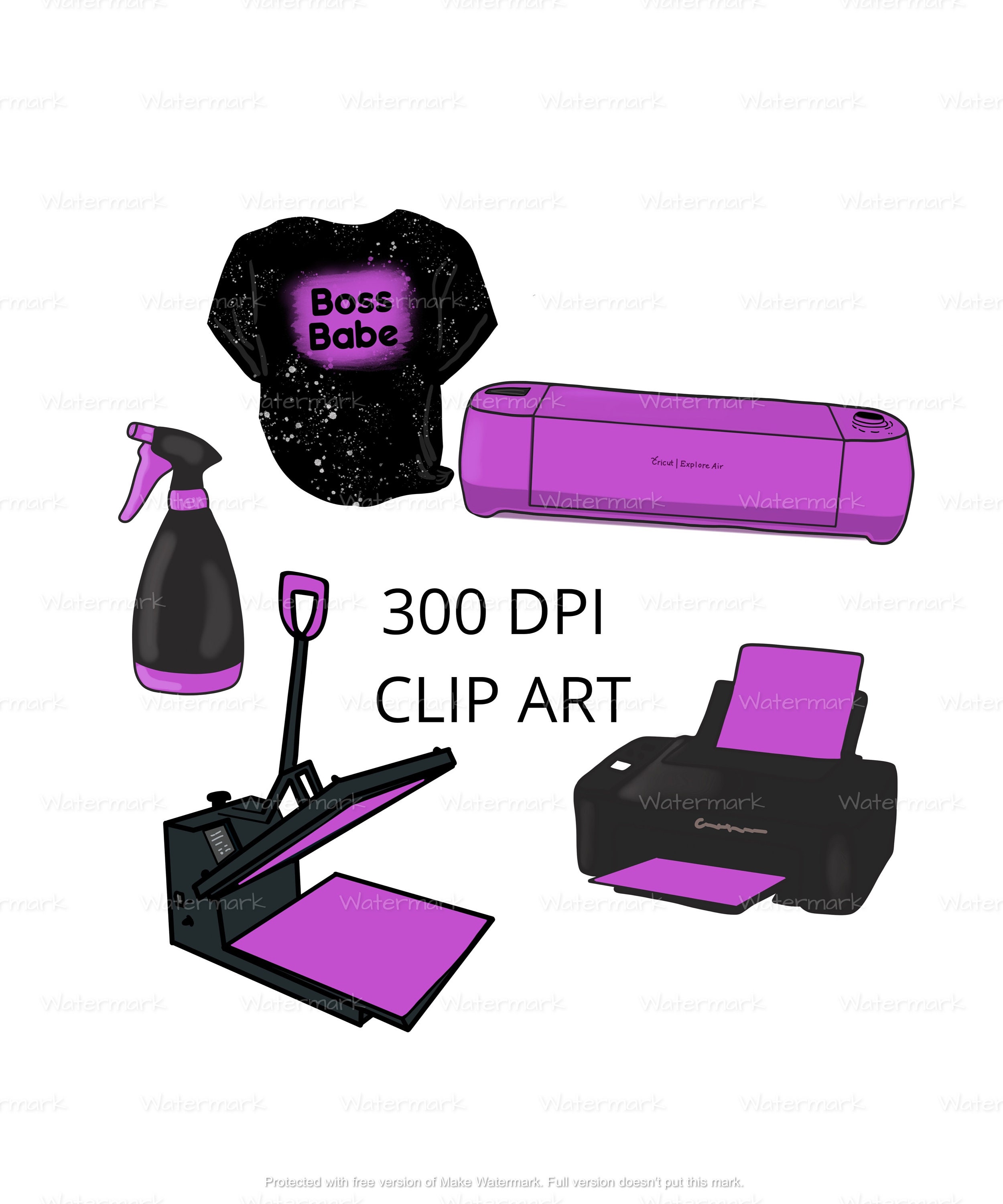 Crafting Items Clip Art/ Sublimation Png/png Digital Download/ Crafting ...