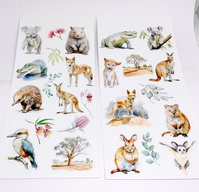 Adorable Australian Animal Sticker Set- 74 Stickers - Celebrate Down ...