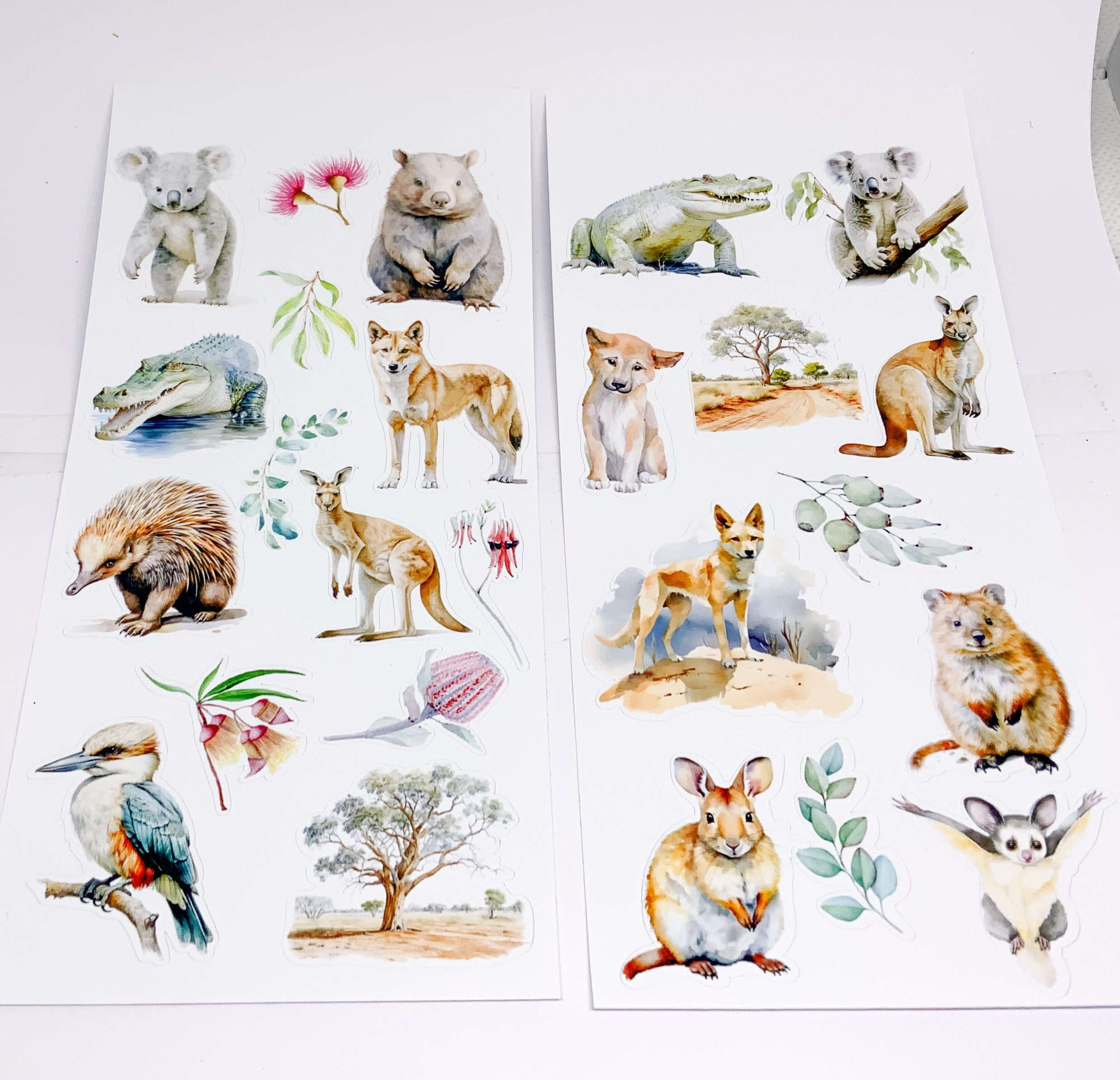 Adorable Australian Animal Sticker Set 74 Stickers Celebrate Down Under ...