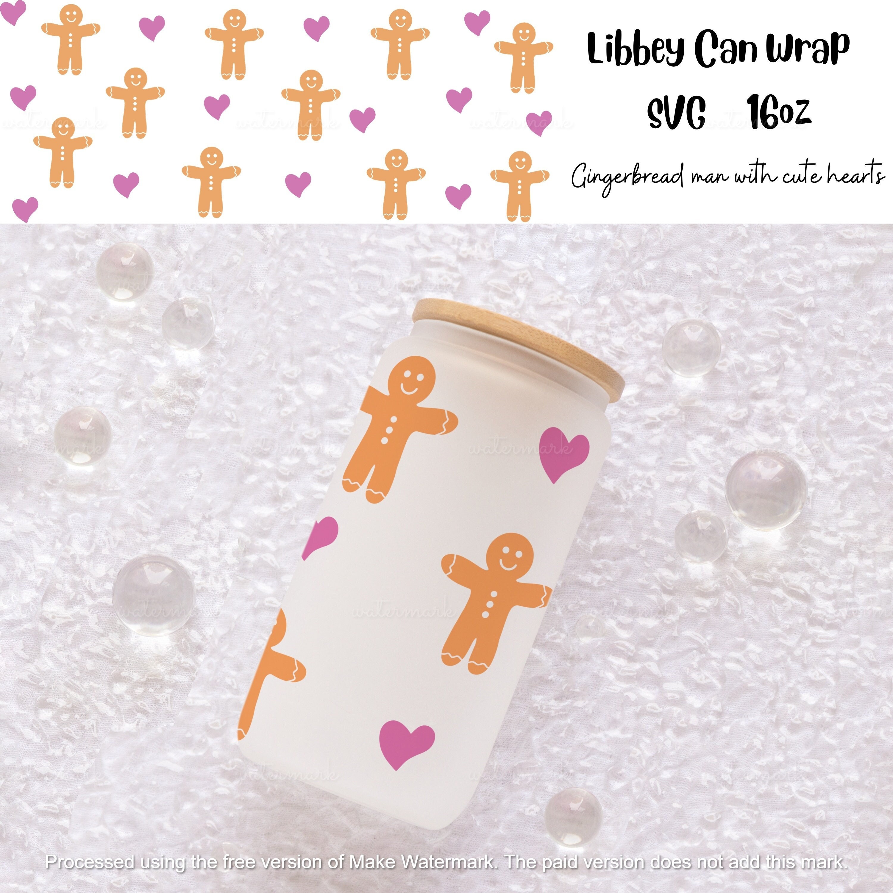 Libby Glass Svg/ Glass Cup SVG/ Gingerbread SVG/ Libby Glass Wrap Svg ...