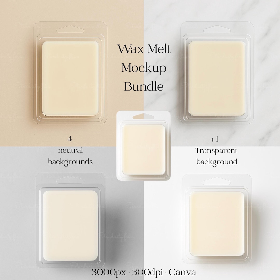 Wax Melt Mockup Bundle | Mockup Wax Melt Bundle | Neutral Wax Melt ...
