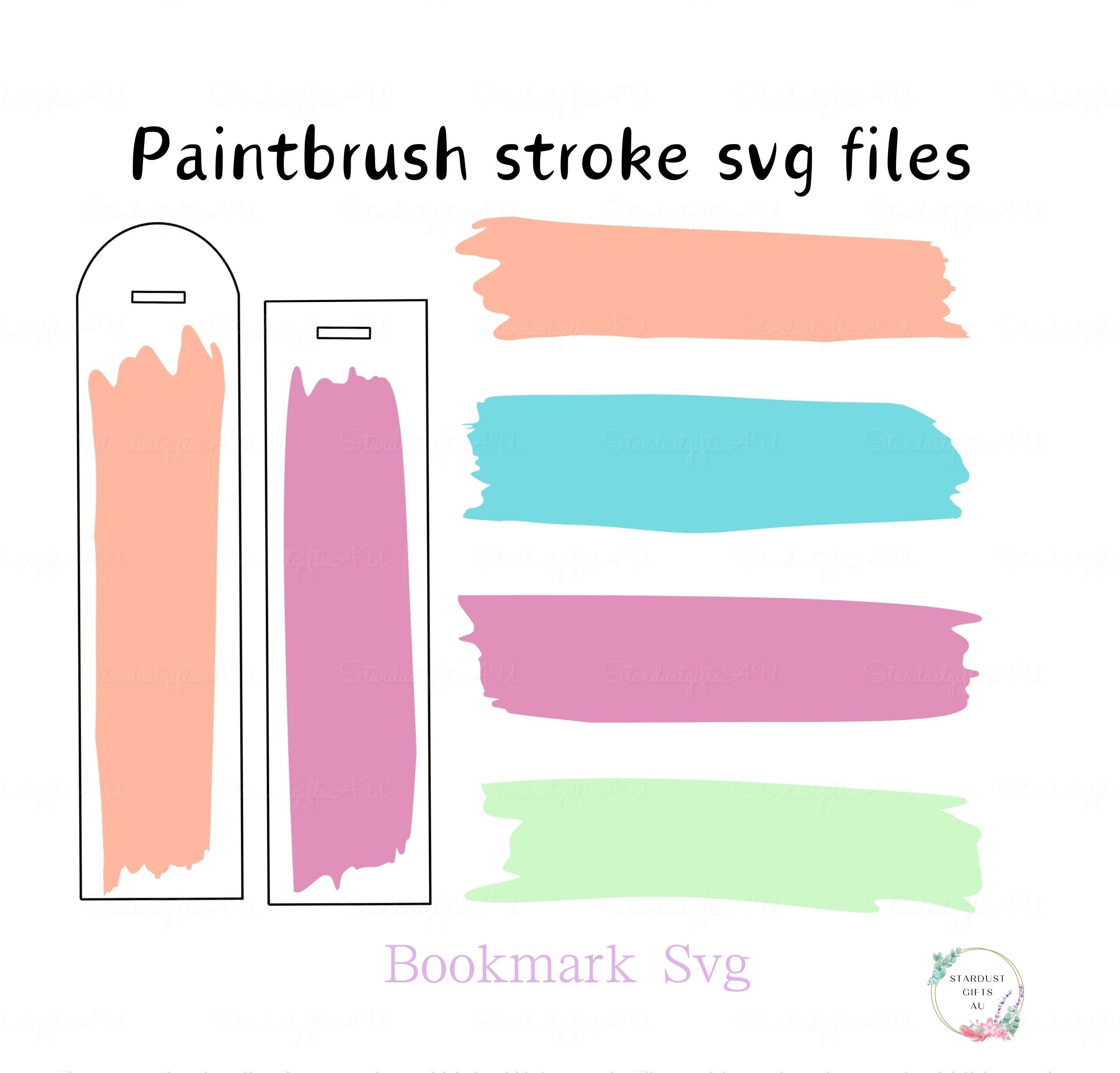 Paint Brush Strokes SVG | Bookmark SVG | Hand Drawn Paint Stroke SVG | Paint Brush Background ...