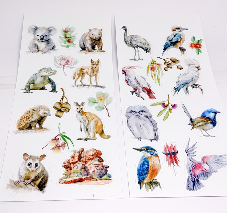 Adorable Australian Animal Sticker Set- 74 Stickers - Celebrate Down ...