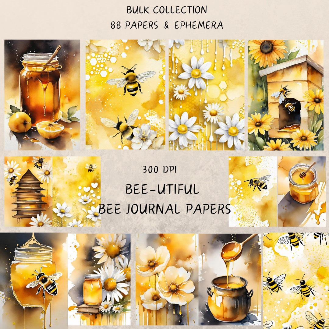 Bulk Bee Junk Journal Papers/vintage Honey Bees Junk Journal Printable ...