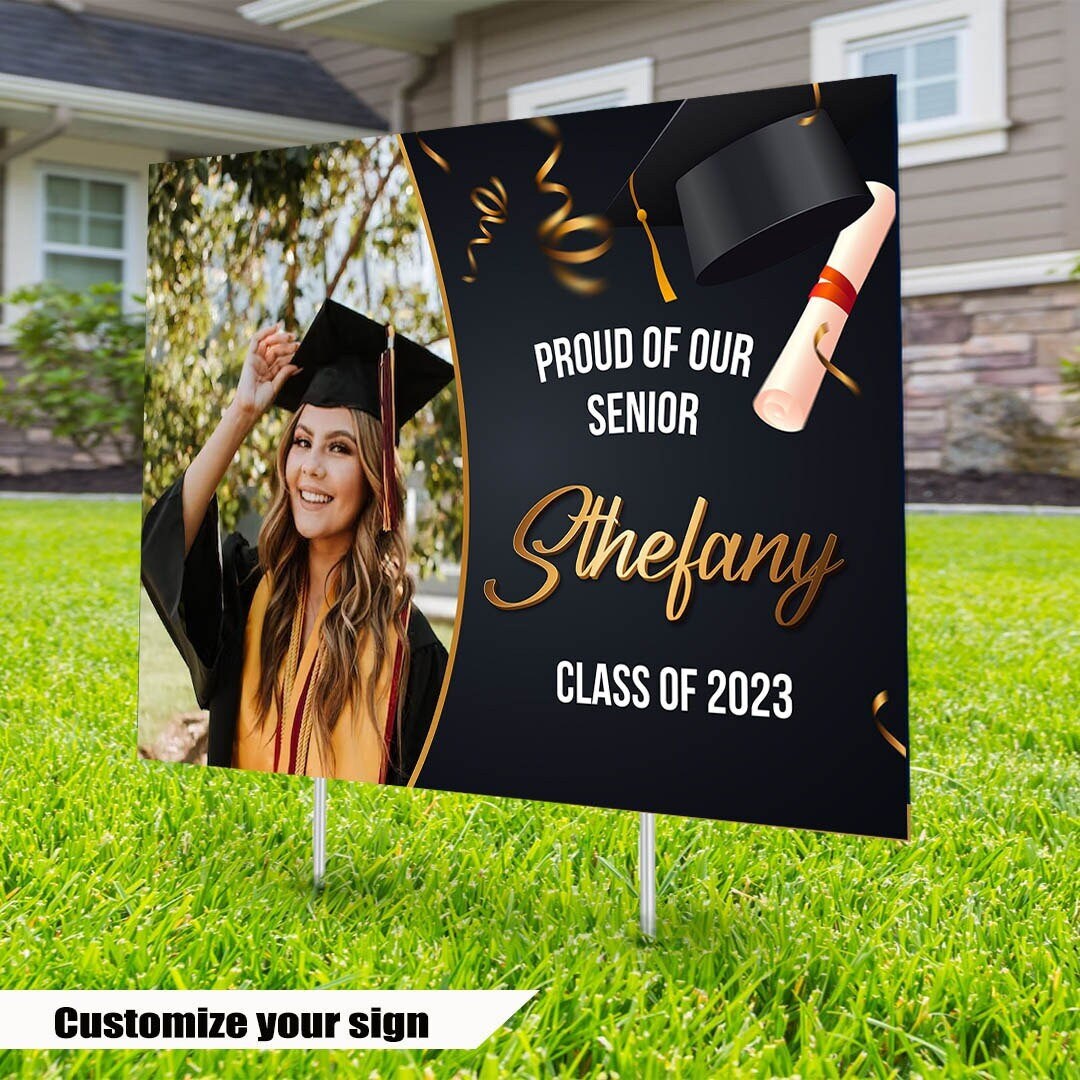 Personalized Graduation Yard Sign Weather Resistant Yard Sign - Etsy