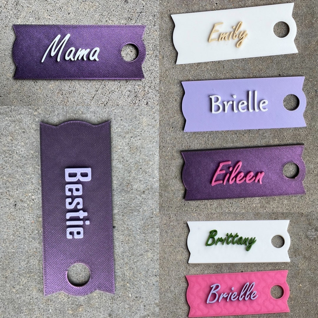 Stanley Cup Personalized Topper Tumbler Name Plate Custom Name Tag for ...