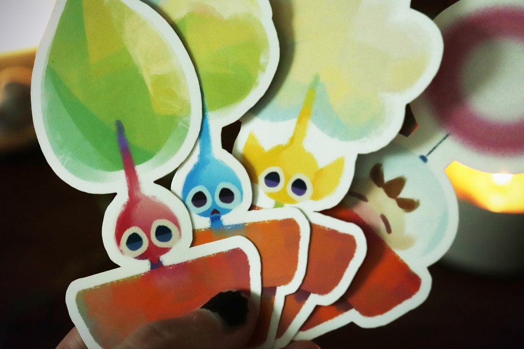 Pikmin Glossy Waterproof Sticker Pack - Etsy