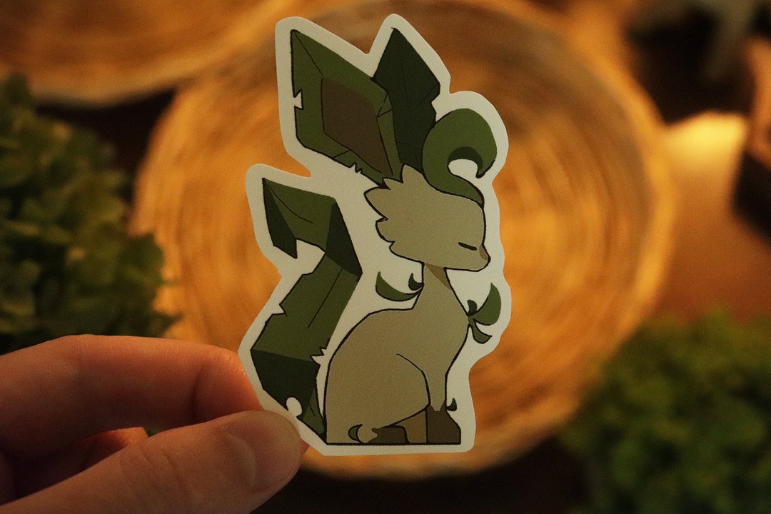 Leafeon Pokemon Waterproof Sticker - Etsy
