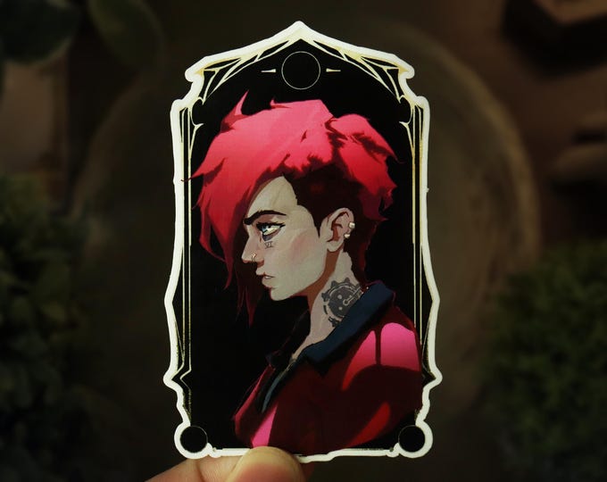 Arcane Sticker, Vi,enforcer Vi 3" Vinyl Sticker, Lol-gift, Vi Arcane ...