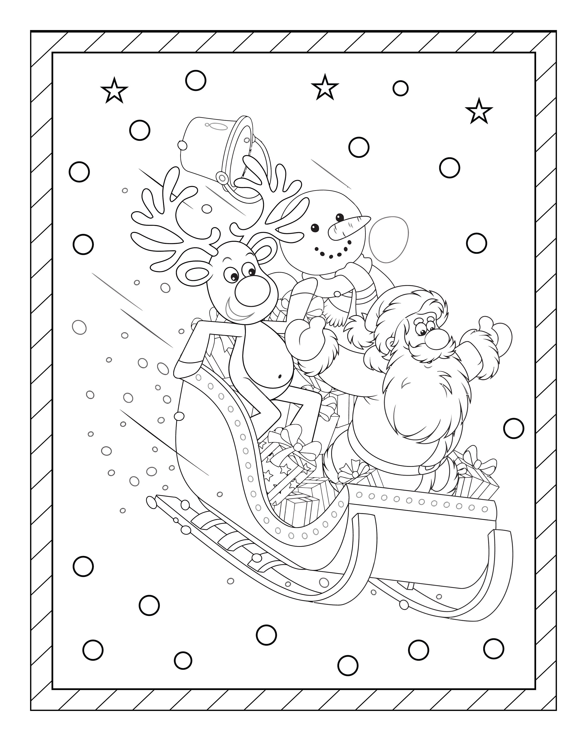 60 Christmas Coloring Pages / Printable Pages for Kids, Teens & Young ...