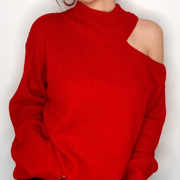 Cut Out Sweater - Etsy