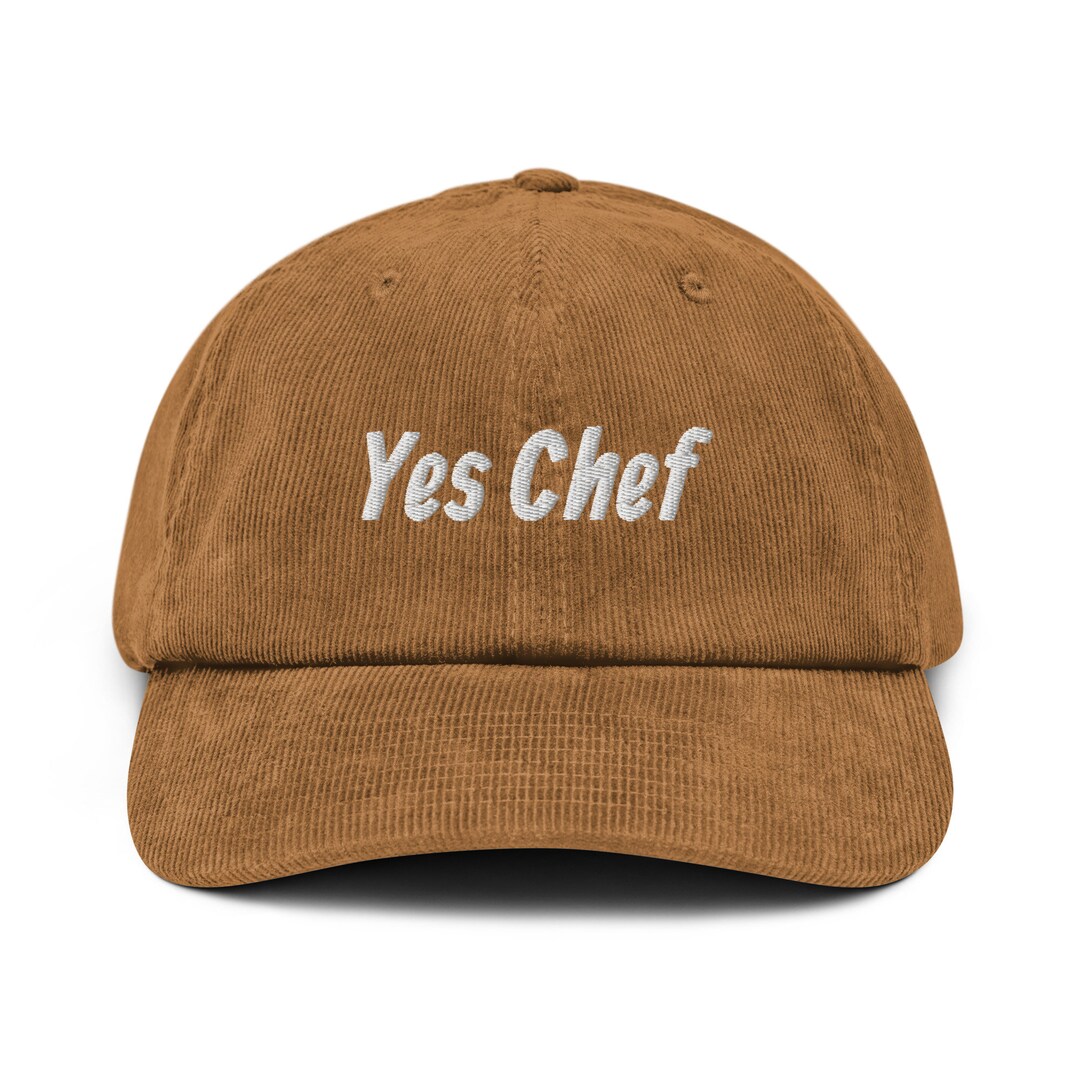 Yes Chef Embroidered Corduroy Cap the Bear Cap Yes Chef Cap Custom Hat - Etsy