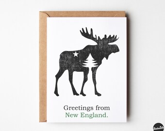 New England Card - Etsy
