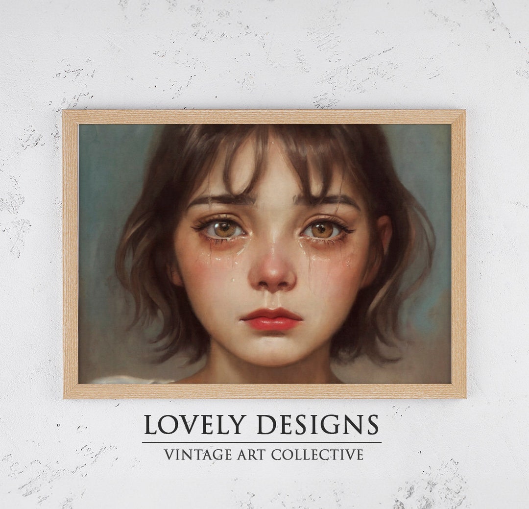 Sad and Young Girl Crying Art, Woman Reading a Book, Rustic Nature ...