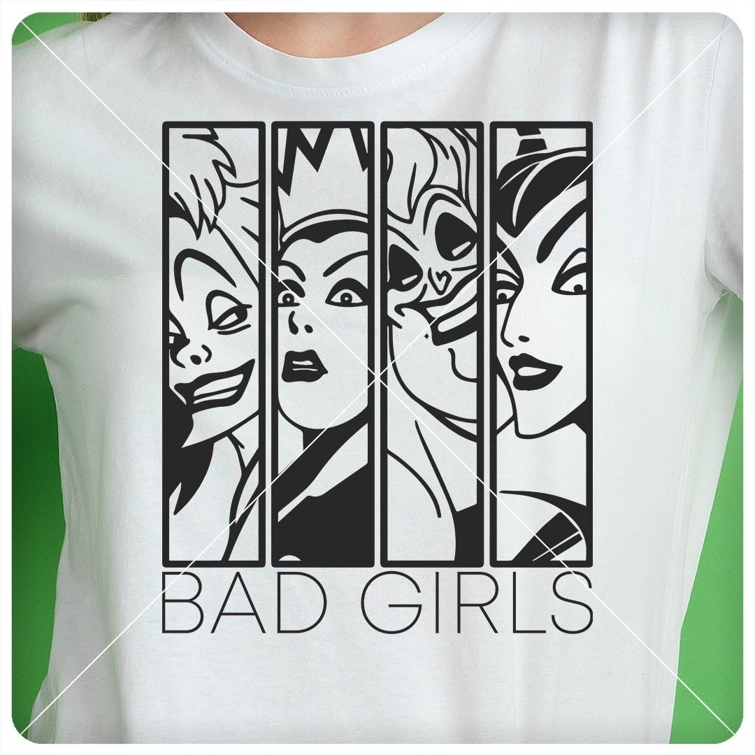 Disney Villains SVG, Bad Girls SVG, Cruella, Evil Queen, Maleficent ...
